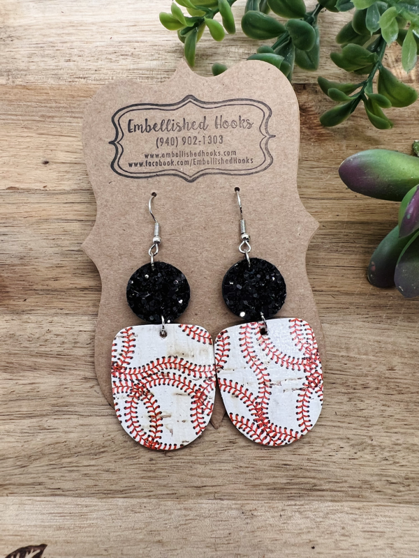 Baseball Boho Bling | Embellished Hooks